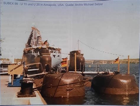 [1178x893] Two German Navys Type 206 Class Submarines At The Sea Wall