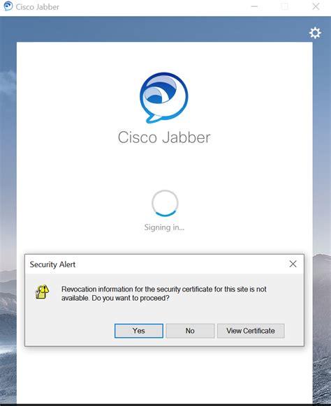 cisco jabber certificate security revocation issue cisco community