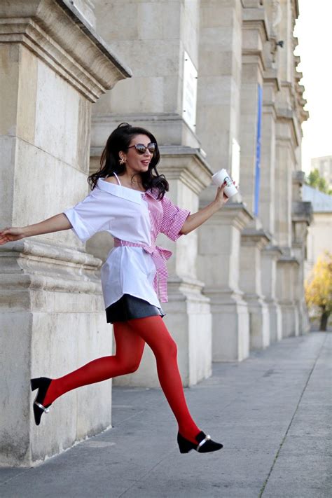 Mantyhose Çorap Tights By Laura Baldini Colored Tights Outfit Red