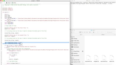 merge two files into another one program with persistent data lab 2