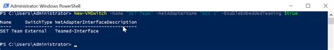 create and manage a switch embedded teaming