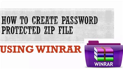 how to create password protected zip file using winrar in windows 10