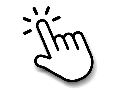 mouse click cursor set hand cursor click icon mouse pointer set