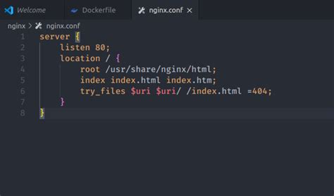 dockerizing a react app with nginx using multi stage builds dev