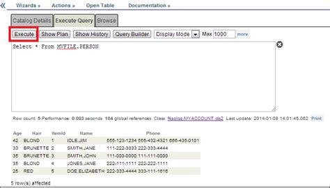 executing sql queries in the management portal multivalue quick start