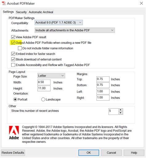 solved acrobat dc settings for converting outlook email adobe