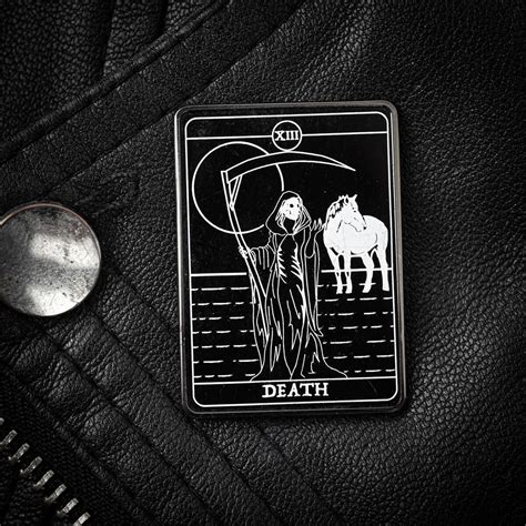 Death Tarot Enamel Pin Occult Patches And Pins
