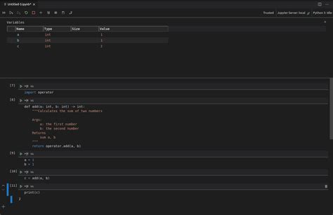 variables explorer not updating when running the interactive session