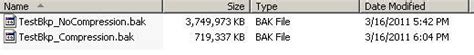 backup compression in sql server 2008