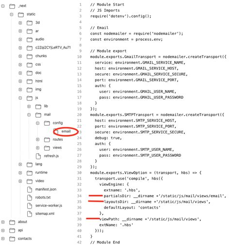 node js nodemailer handlebars nextjs the correct path stack