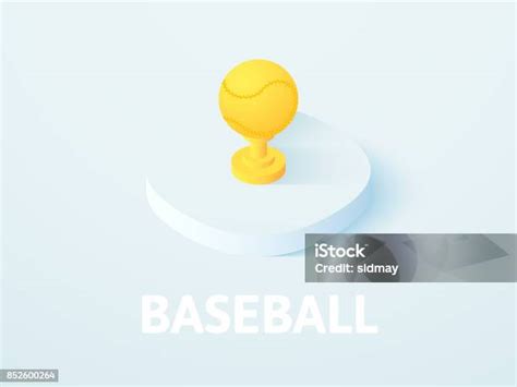 野球等尺性のアイコン背景色に分離 3dのベクターアート素材や画像を多数ご用意 3d アイコン アイコンセット Istock