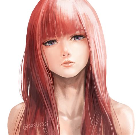 Safebooru 1girl Bangs Blue Eyes Blunt Bangs Collarbone Dated Hair
