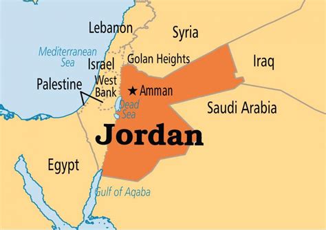 Bản đồ đất Nước Hashemite Jordan Jordan Map Phóng To Năm 2023