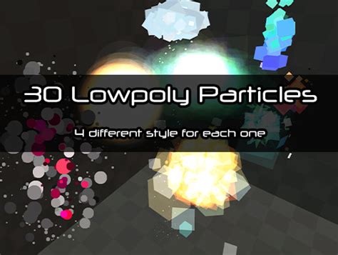 lowpoly particles vfx particles unity asset store