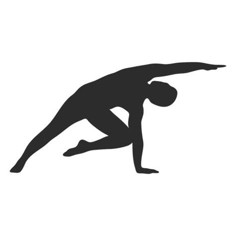 Design Png E Svg De Silhueta De Alongamento Em Pose De Ioga Para Camisetas