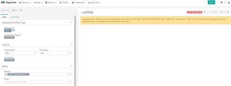 postgresql error function date trunc unknown text does not exist