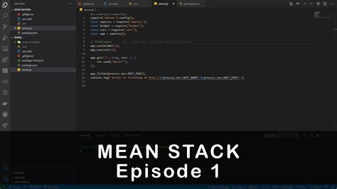mean stack tutorial project setup