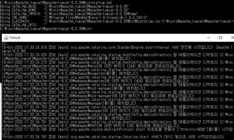 memory drive [tomcat] windows에서 콘솔 화면 한글 깨짐 조치