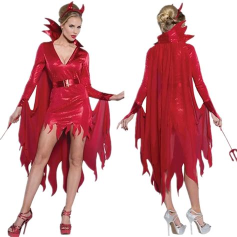 2017 Halloween Red Devil Party Club Prom Sexy And Club Cosplay Costume