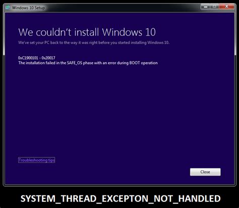 unable to install windows 10 on an asus u43f notebook