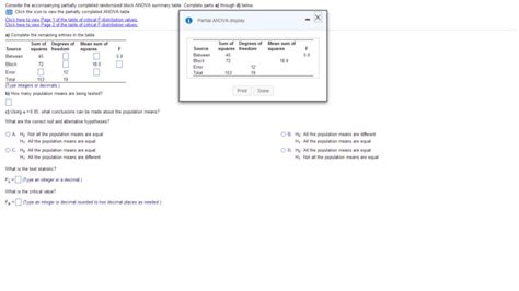 solved consider the accompanying partially completed