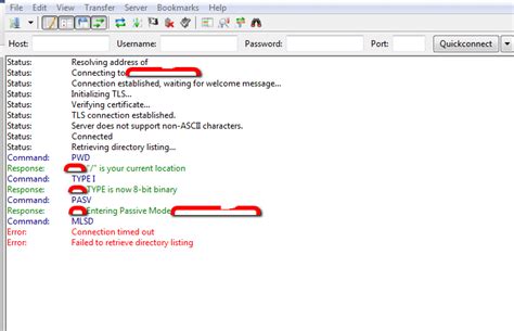 how to fix filezilla failed to retrieve directory listing