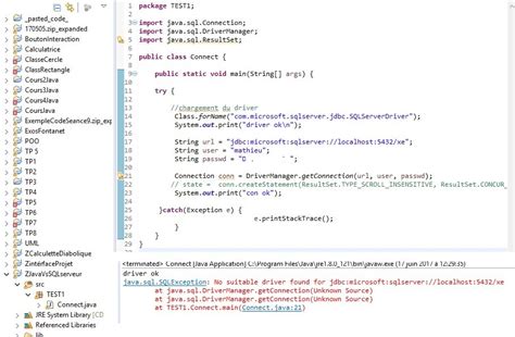connection java sql developoer par mathieu76 openclassrooms