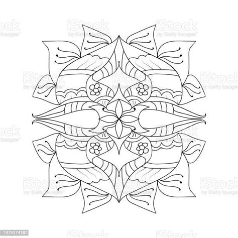 Line Art Vector Illustration Pencil Sketch Abstract Line Art Coloring