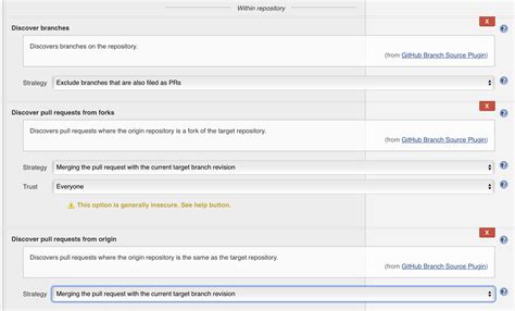 git make jenkins discover pr branch without automatically triggering