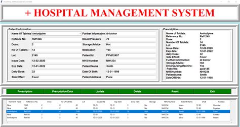 hospital management system in python with mysql database