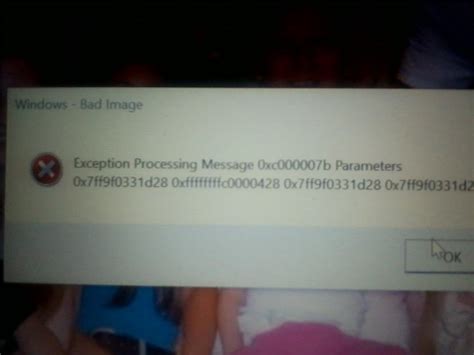 exception processing message 0xc0000005 paramaters 0x74217d4