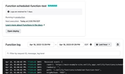 scheduled functions netlify docs