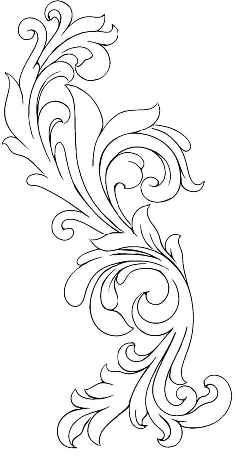 A Black And White Drawing Of A Flower With Swirly Lines On Its Side