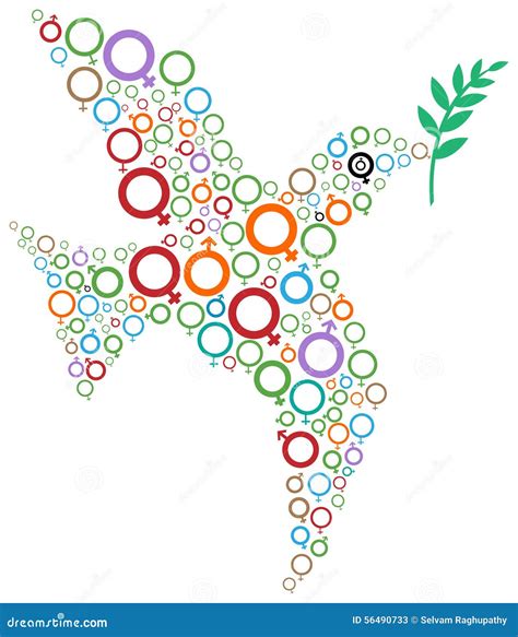 Sex Symbols Peace Bird Stock Vector Illustration Of Flying 56490733