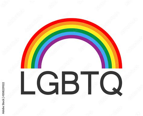 Lgbtq Logo With Rainbow Symbol Vector Symbol Of Lgbt Pride Community