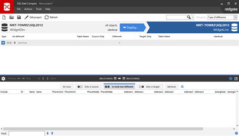 sql data compare compare and synchronize sql server