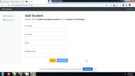 angular 10 crud with firebase