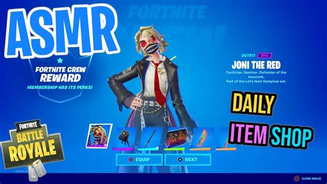Asmr Fortnite New Joni The Red Skin Daily Item Shop 🎮🎧 Relaxing