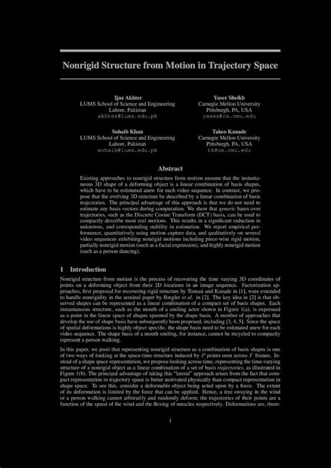 pdf nonrigid structure from motion in trajectory space · 2008 12 3