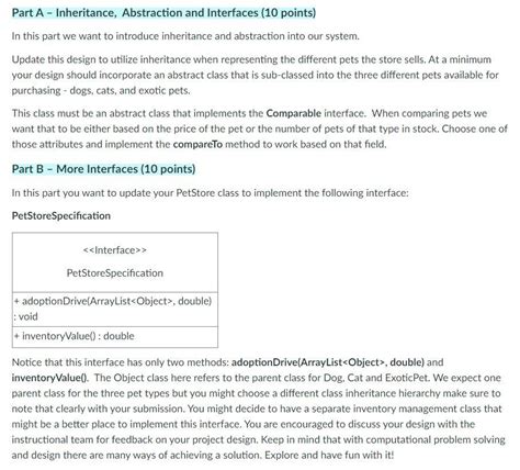 solved part a inheritance abstraction and interfaces 10