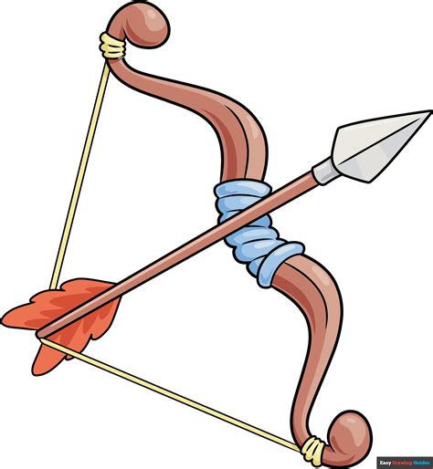 How To Draw A Bow And Arrow Really Easy Drawing Tutorial