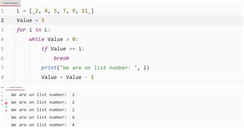 python break — tutorialbrain