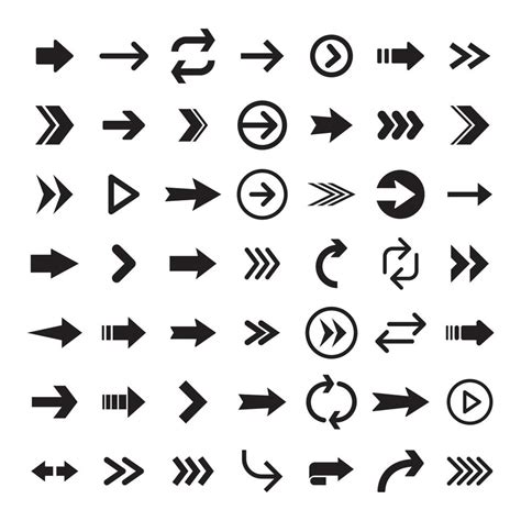 Iconos De Flecha Flechas De Pictogramas Direccionales Simples 14394334