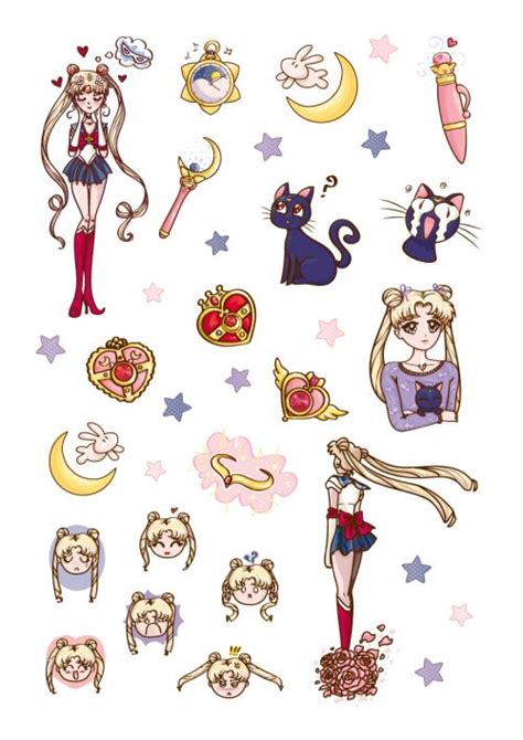 Kawaii Stickers Anime Stickers Cute Stickers Sailor Moon Art Sailor