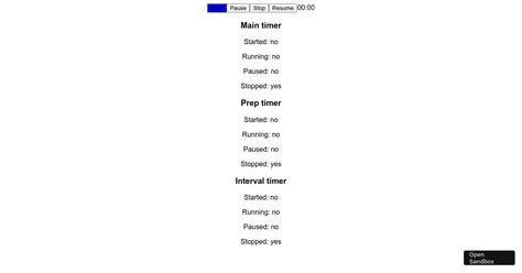 react use precision timer examples codesandbox