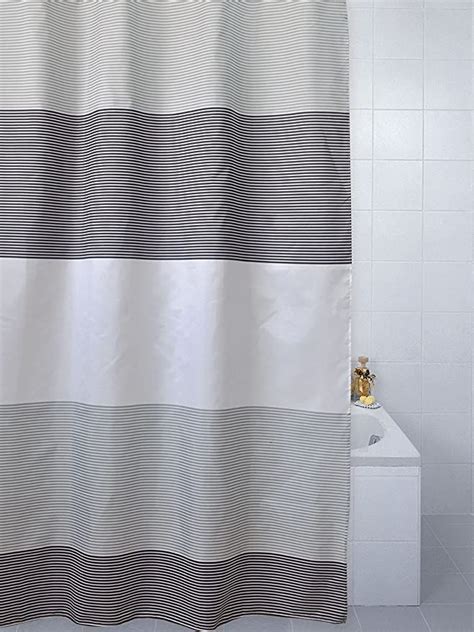 Blue Canyon Horizon Cream Polyester Shower Curtain 180cm X 180cm Grey