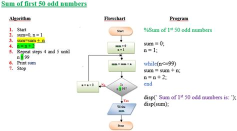 examples of algorithms and flow charts with matlab programs