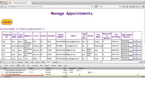 mysql trying to edit delete records on sql database with