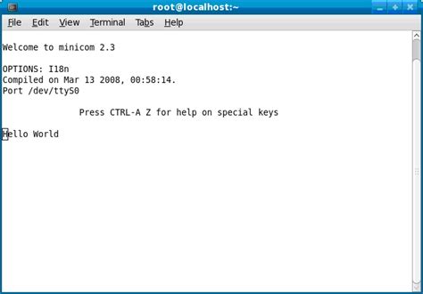 minicom serial terminal embeddedcraft