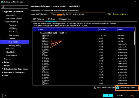 failed to install the following android sdk packages as